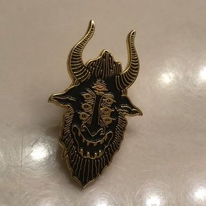 Accessories | Devil Goat Man Eyes Enamel Pin Creepy Satyr Satan | Poshmark